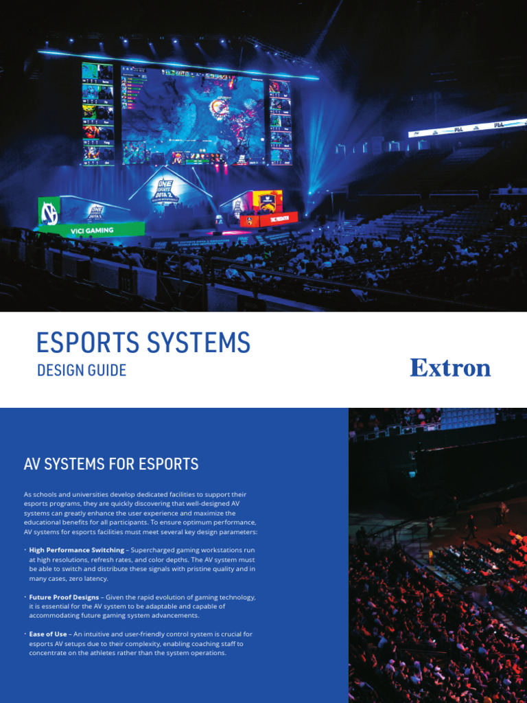 Extron Esports Design Guide 2024w RevC1 | PDF | Hdmi | Network Switch