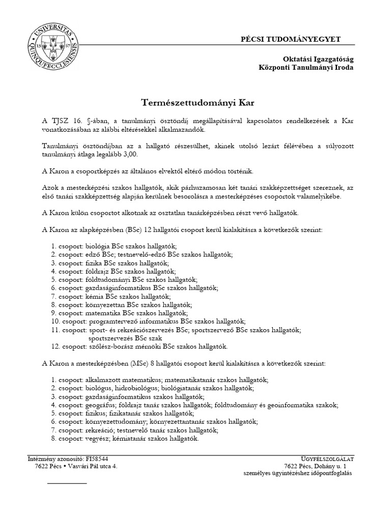 TTK Kari Sajatossagok Hatarok 202324-2 | PDF