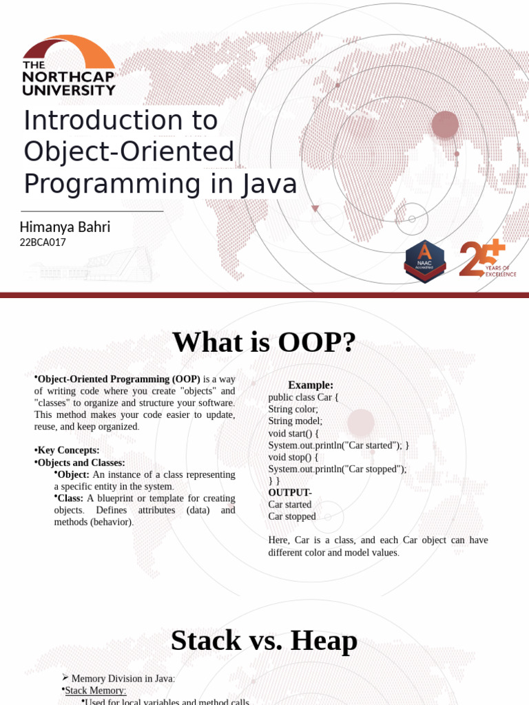 Introduction To Object Oriented Programming In Java Pdf Class Computer Programming