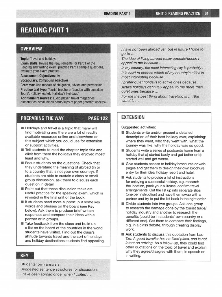 Unit 5-Reading Practice P81-104 | PDF