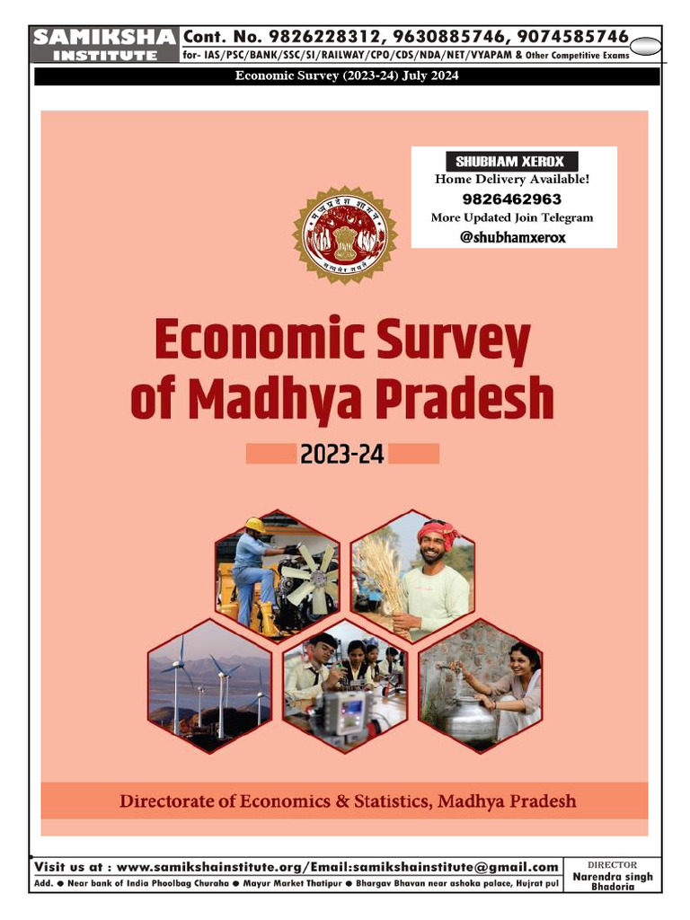 Madhya Pradesh Economic Survey 2023-24 | PDF