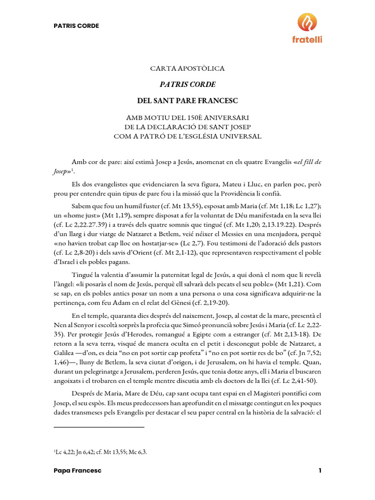 Patris corde - Papa Francesc | PDF