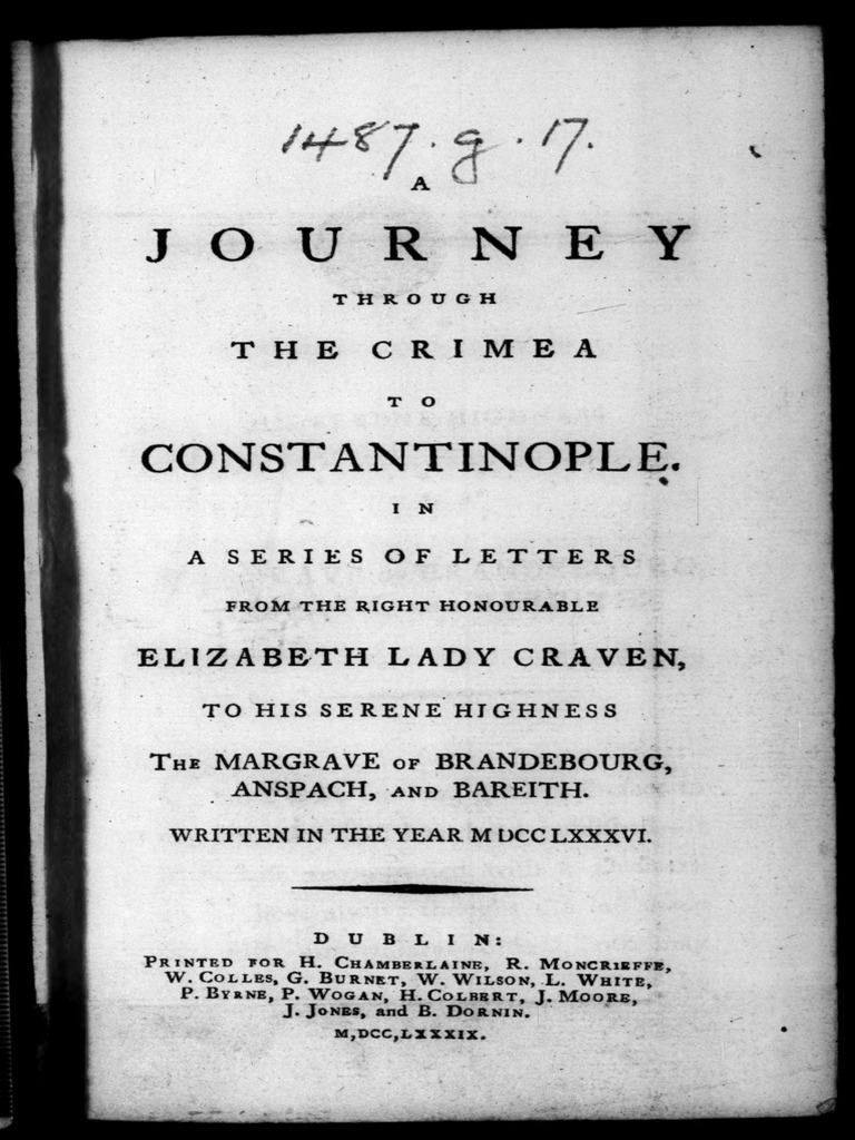 Lady Craven's 1786 Letters to Margrave | PDF