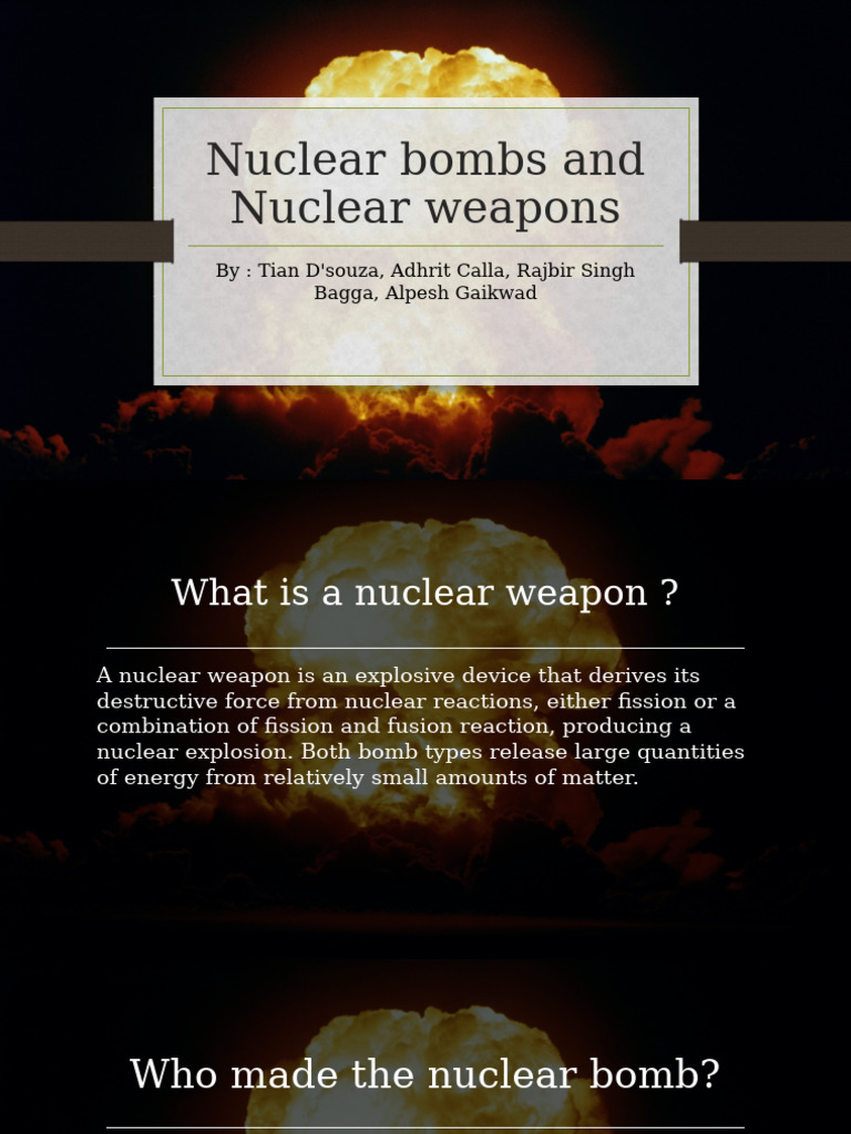 Nuclear Bombs and Nuclear Weapons | PDF