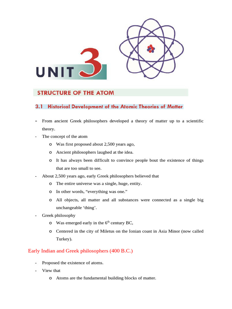 Ancient Greek Atomic Theory Explained | PDF | Matter | Ancient Greek ...