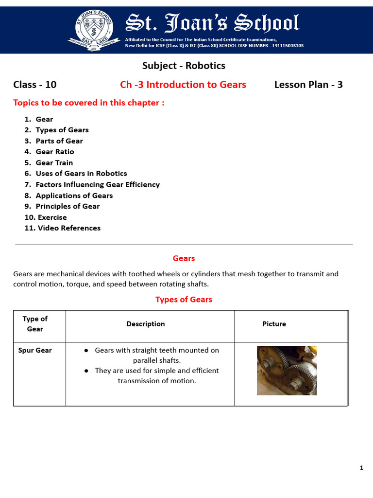 L4 Introduction To Gears | PDF | Gear | Steering