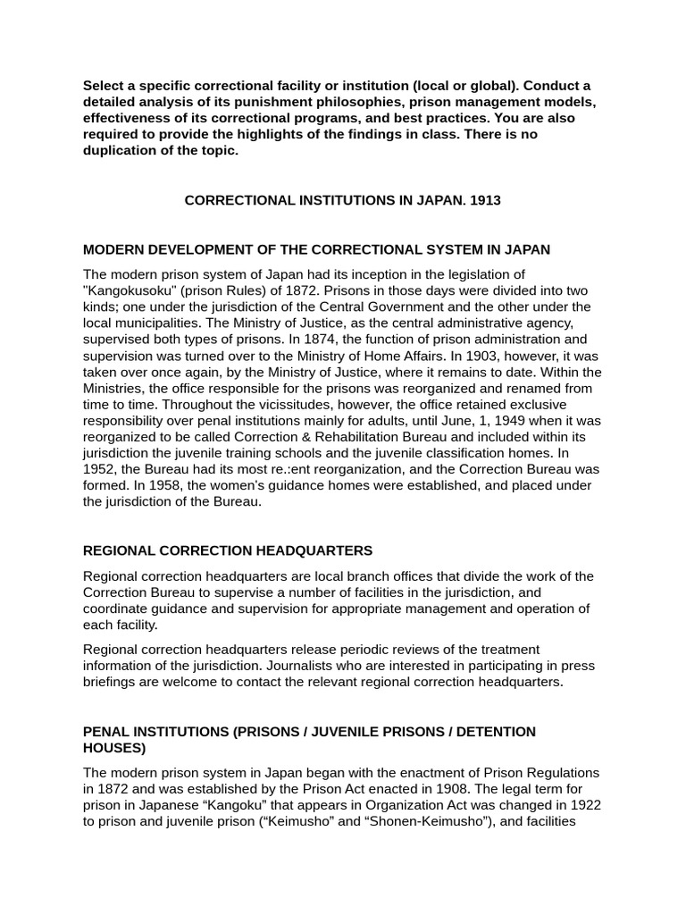 Ampao - Correctional in Japan | PDF | Prison | Detention (Imprisonment)