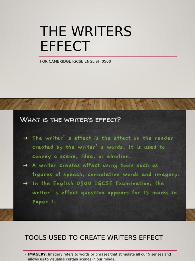 Writers Effect | PDF