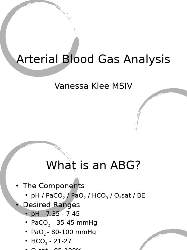 Abg Presentation | PDF | Physiology | Medical Specialties