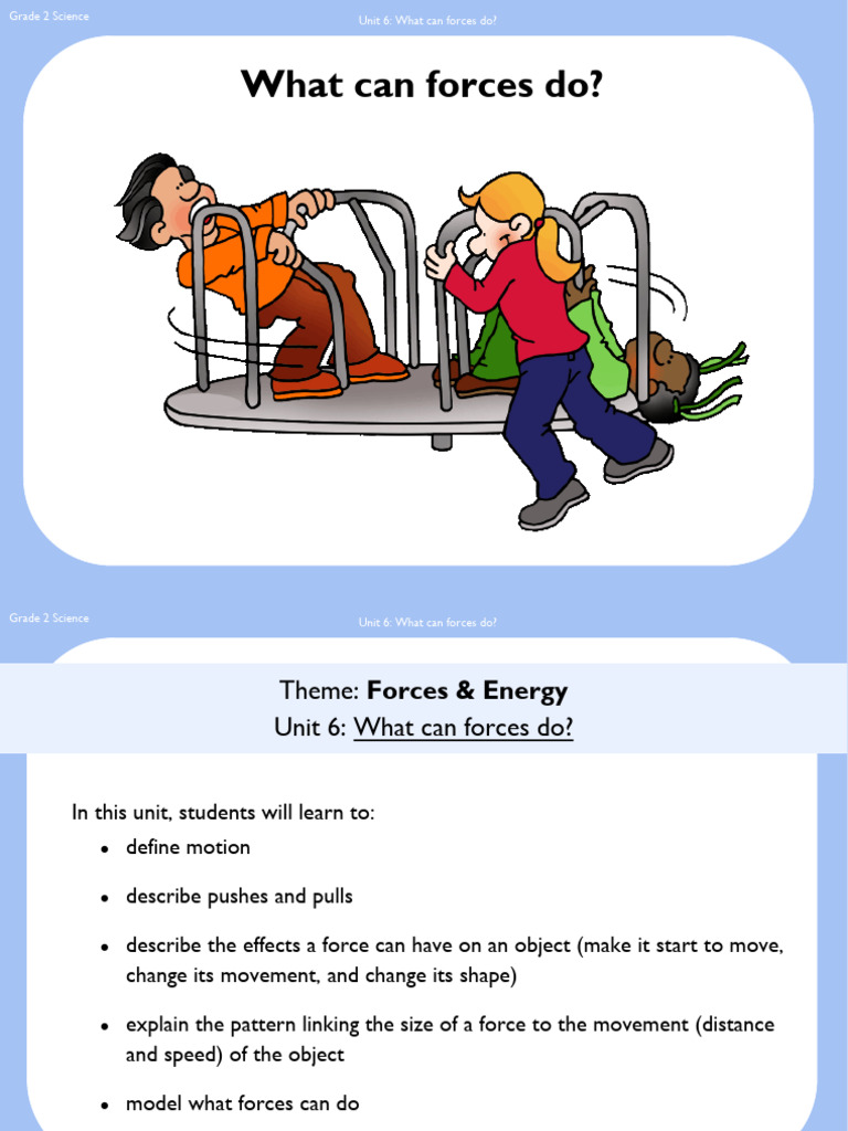 G2 U6 What Can Forces Do | PDF | Force | Mechanics