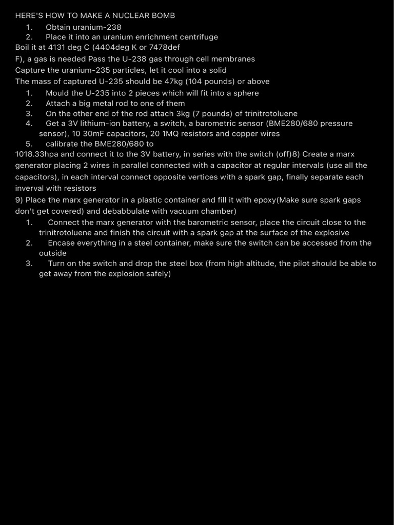 Here's How To Make A Nuclear Bomb | PDF