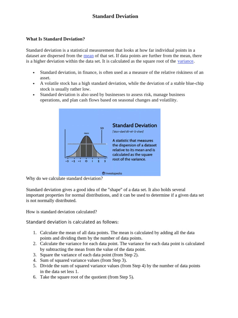 Standard Deviation | PDF