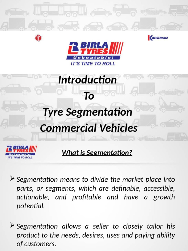 1.CV Segmentation for Product Trainng | PDF | Tire | Fuel Economy In Automobiles