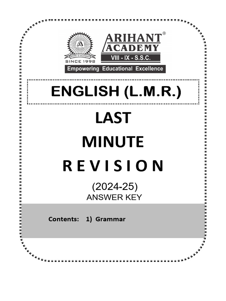 LMR Answers | PDF | Adverb | Question