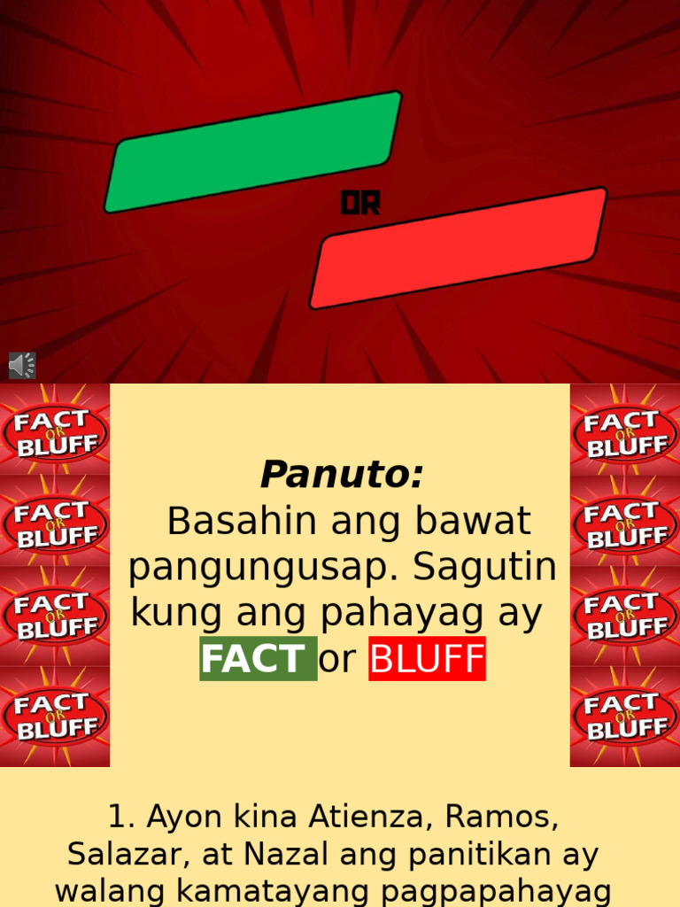 Fact or Bluff | PDF