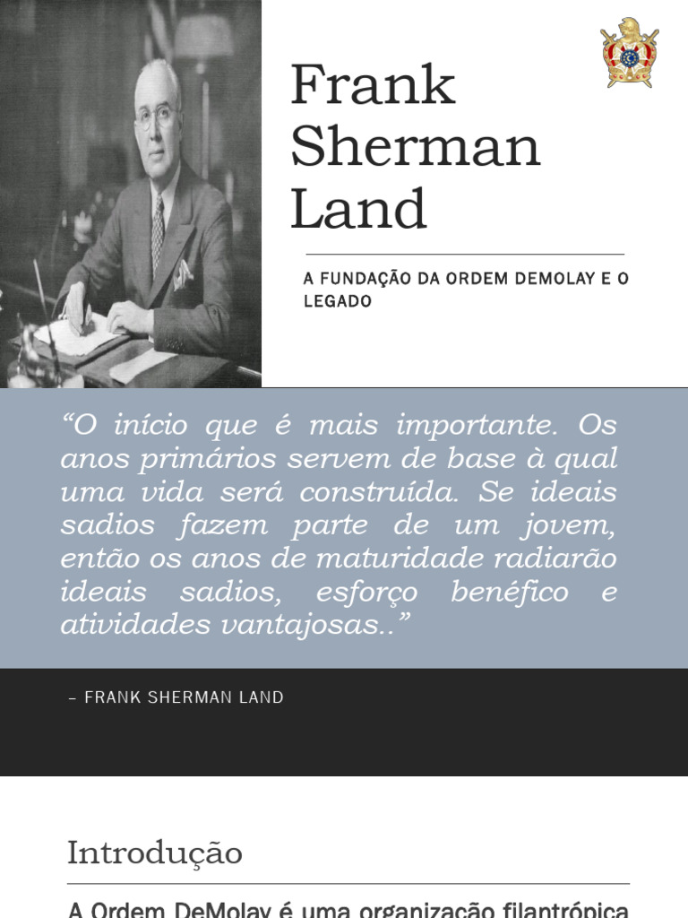 Frank Sherman Land Ordem Demolay | PDF | Maçonaria