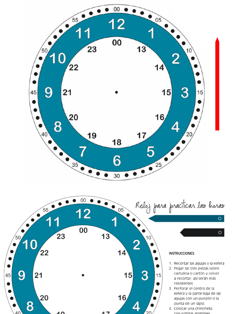 formato de reloj recortable | PDF