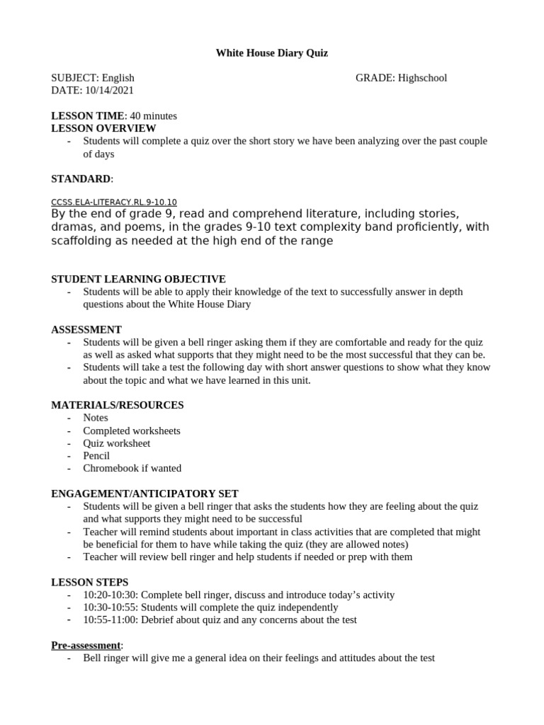 English Lesson Plan Oct 14 | PDF | Teachers | Lesson Plan