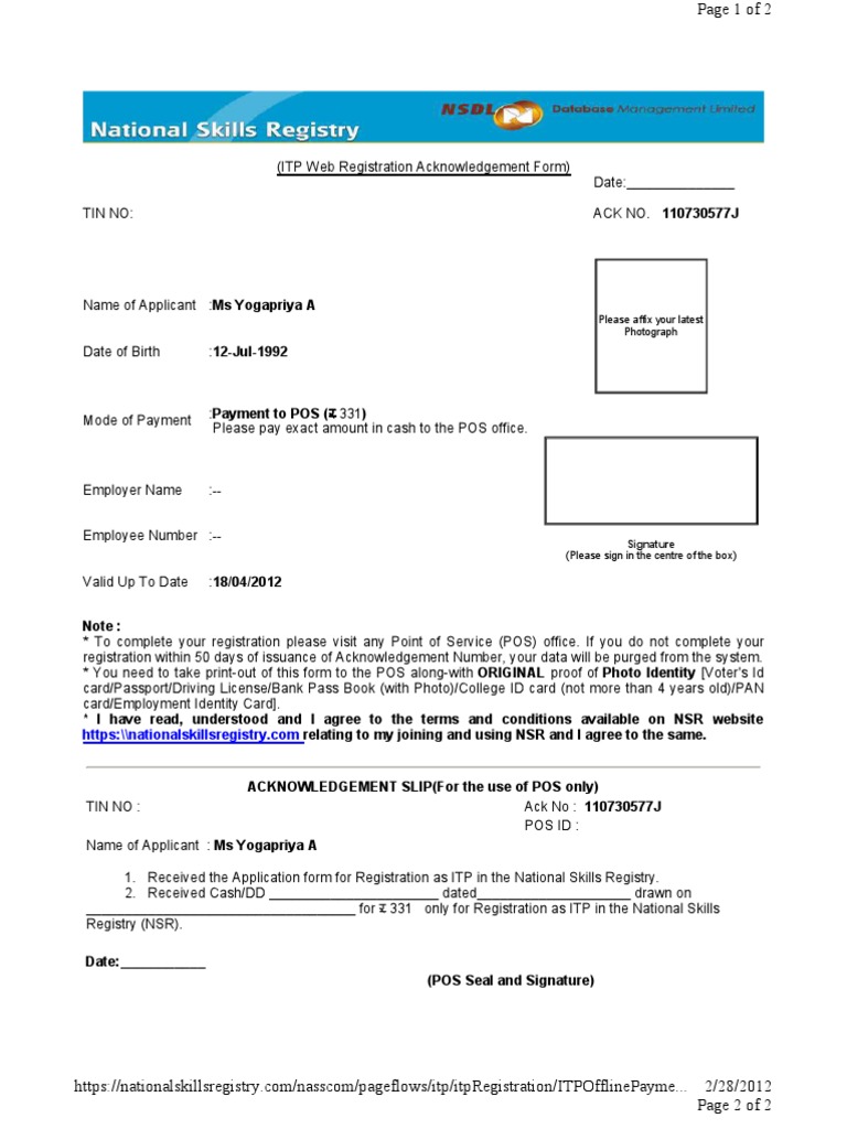 Please Affix Your Latest Photograph: Signature | PDF