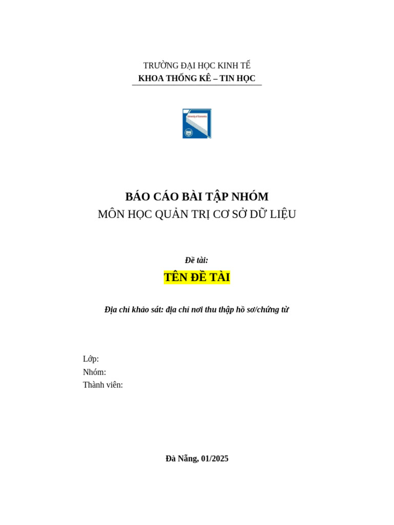 Template-Bai Tap Nhom - V1.0 | PDF