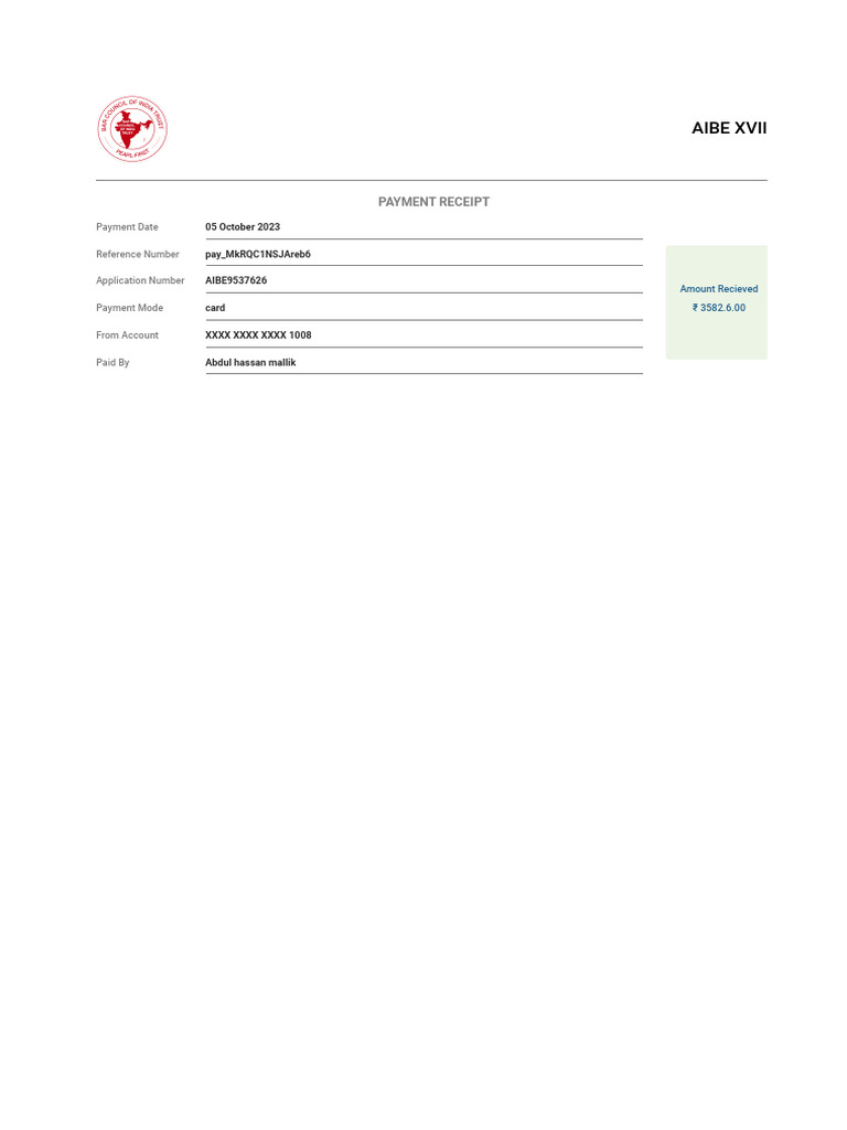 Aibe Xviii__ Make Payment | PDF