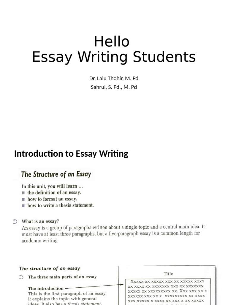 Essay Writing: Paragraph vs. Essay | PDF