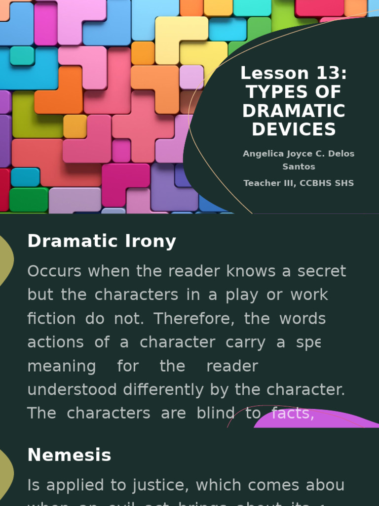 Understanding Dramatic Devices in Literature | PDF