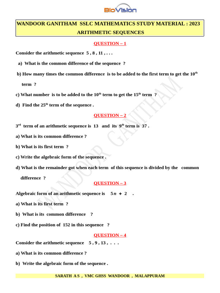 Bio-Vision_x Mat Qns Em | PDF