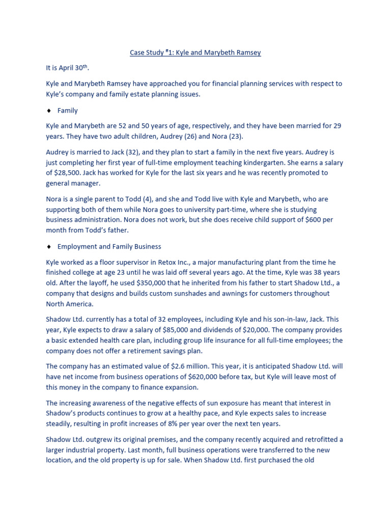 Financial Planning for Ramsey Family | PDF | Pension | Life Insurance