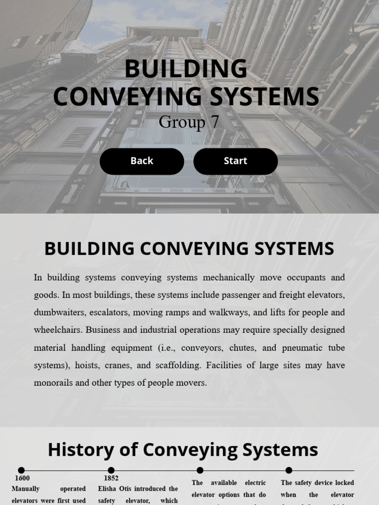 Building Conveying Systems Overview | PDF | Elevator | Escalator