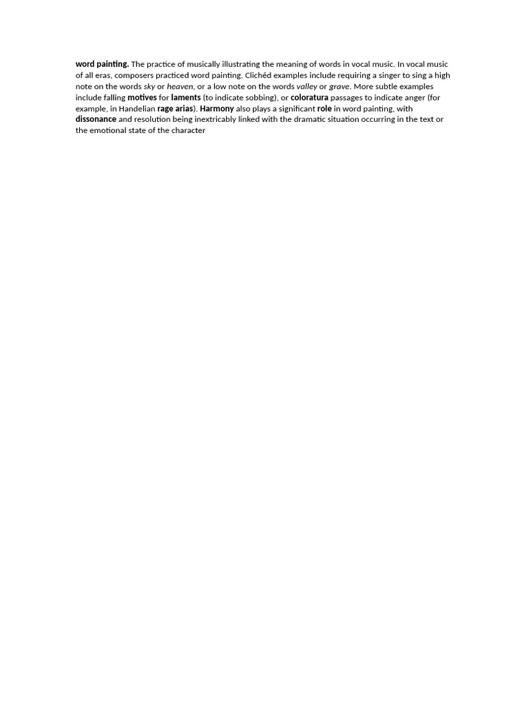 Understanding Word Painting in Music | PDF