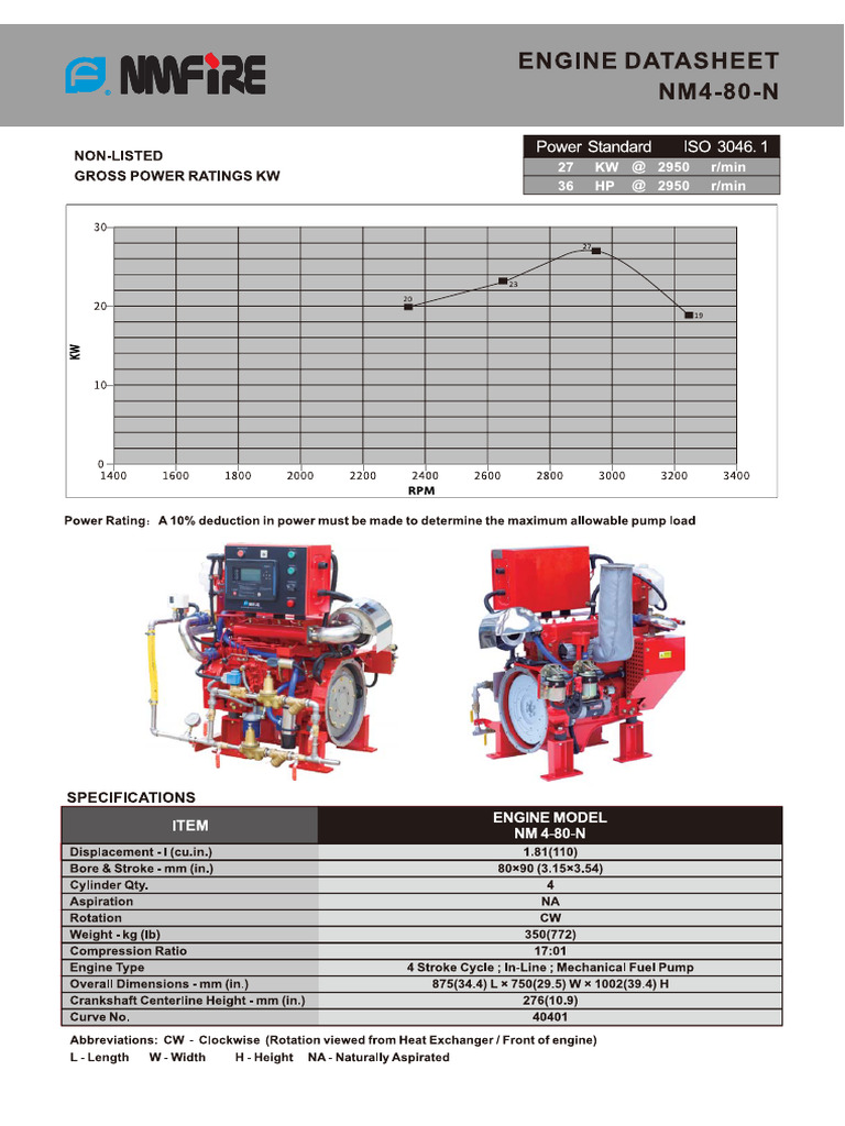 NM Fire Series Standard Diesel Engine | PDF