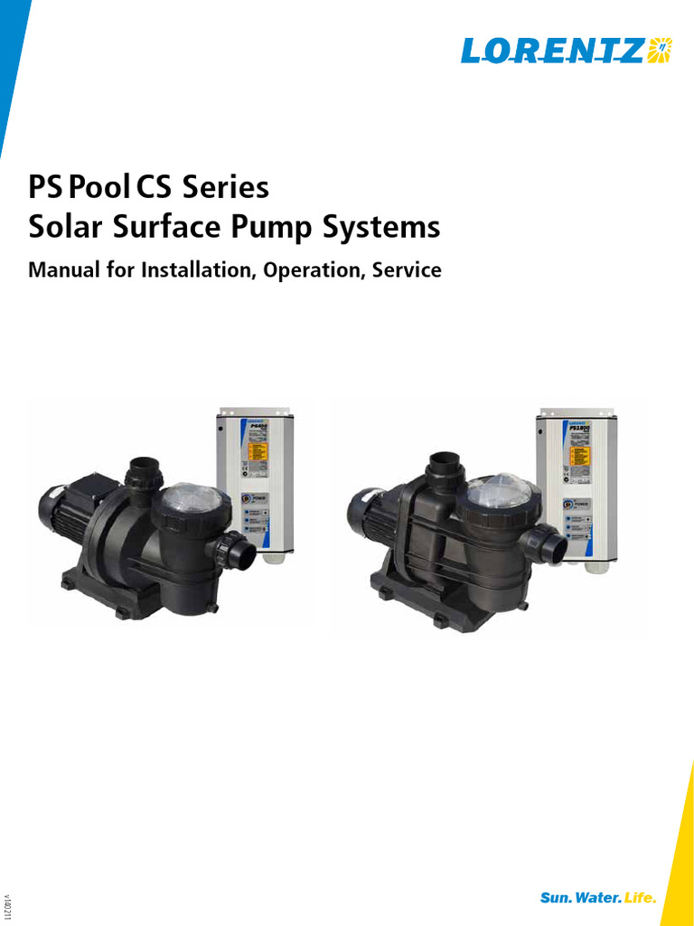 PS Pool CS Series Pump Manual | PDF | Photovoltaic System | Photovoltaics