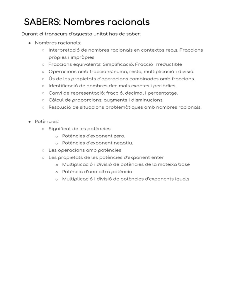 SABERS_ Nombres racionals | PDF