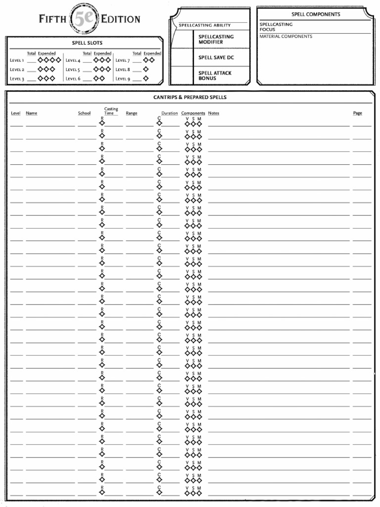 DnD_2024_Character_Sheet - DLTHEDM - 4 Spell | PDF