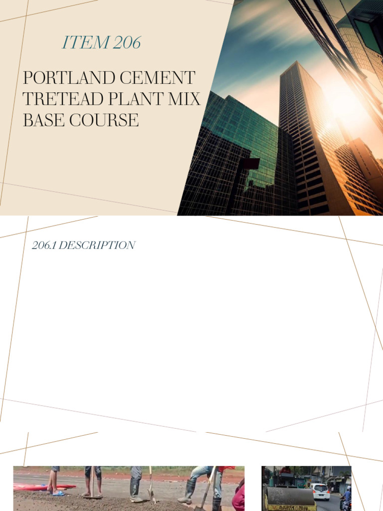 Item-206 - Portland Cement Treated Plant Mix Base Course | PDF ...