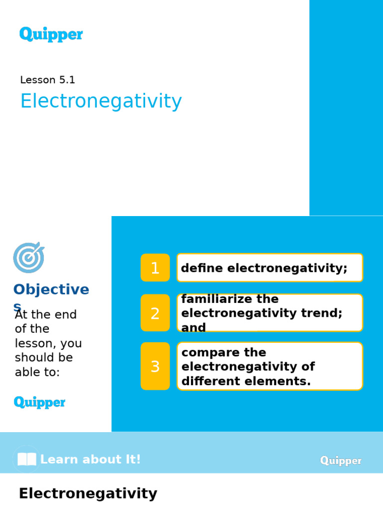 Physical Science SHS 5.1 Electronegativity | PDF | Chemical Bond | Atoms
