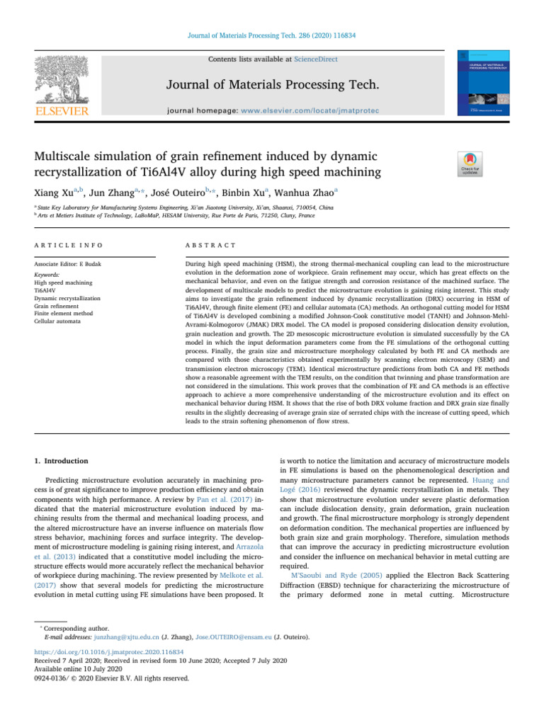 Multiscale Simulation of Grain Refinement Induced by Dynamic ...