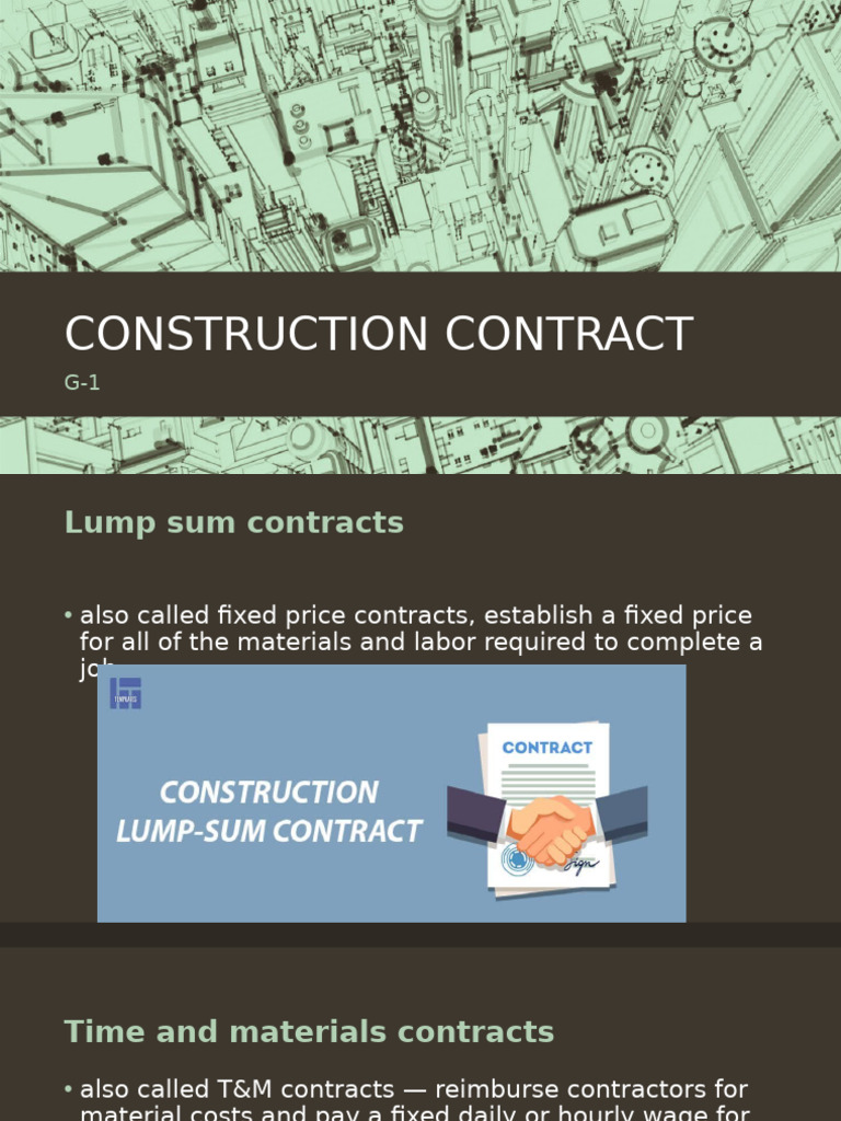 Types of Construction Contracts Explained | PDF