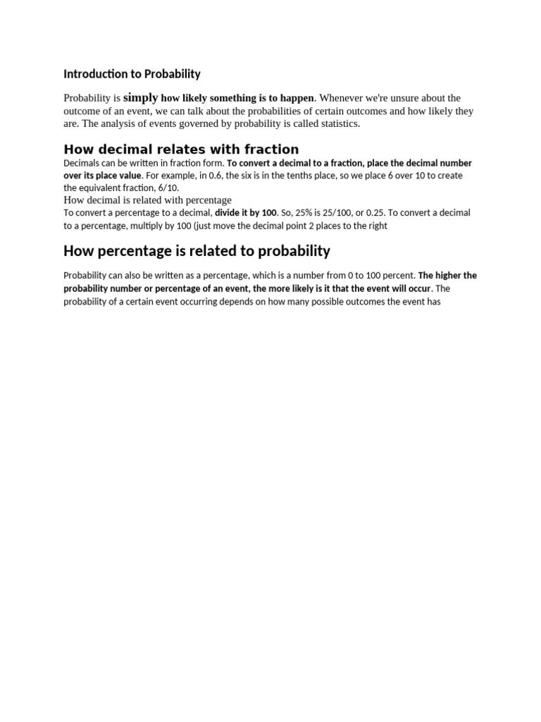 Introduction To Probability | PDF