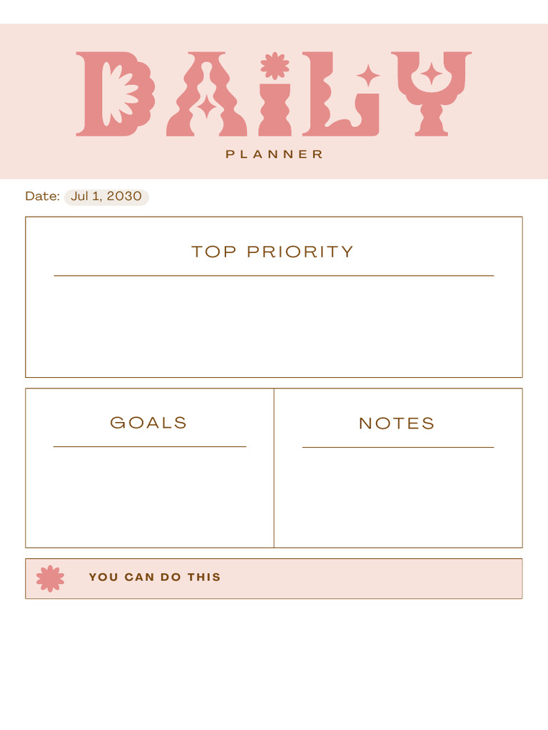 2030 Goal Planner and Schedule | PDF