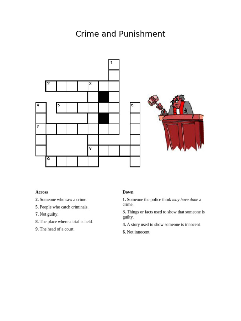 Crime and Punishment Crossword Puzzle | PDF