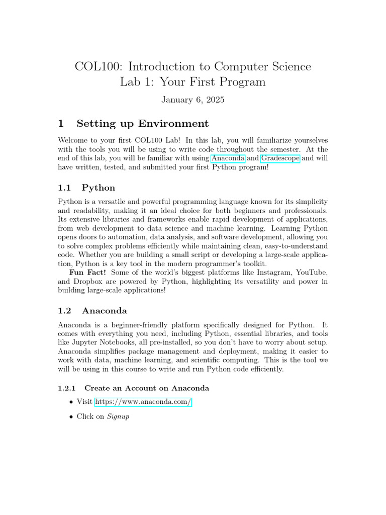 Lab 1 Your First Program Pdf Directory Computing Graphical