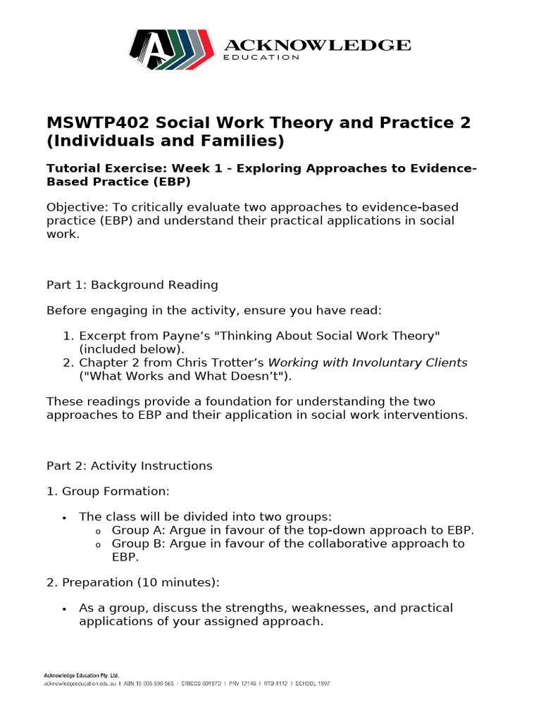 Students Tutorial Activity Week 1 | PDF | Cognition | Learning