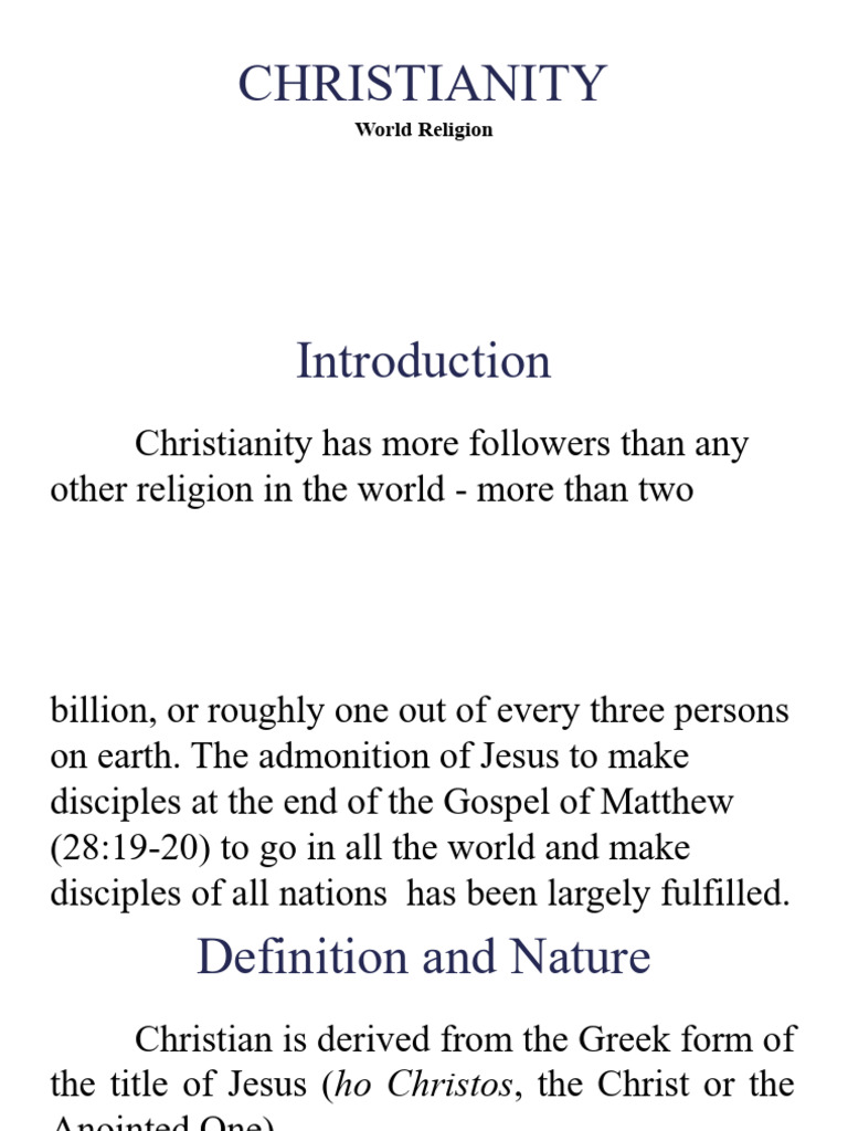 Christianityworldreligion | PDF | Jesus | Christian Church