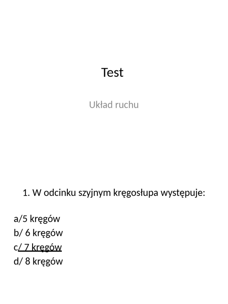 Test Anatomia | PDF