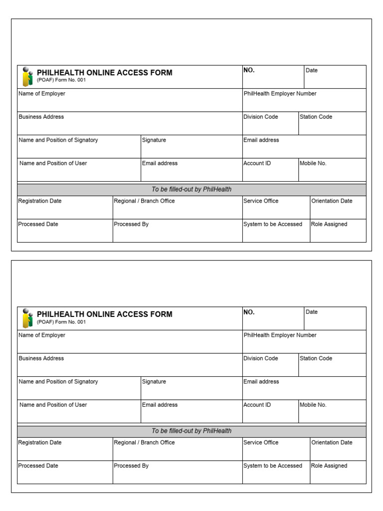 PhilHealth Online Access Form Guide | PDF