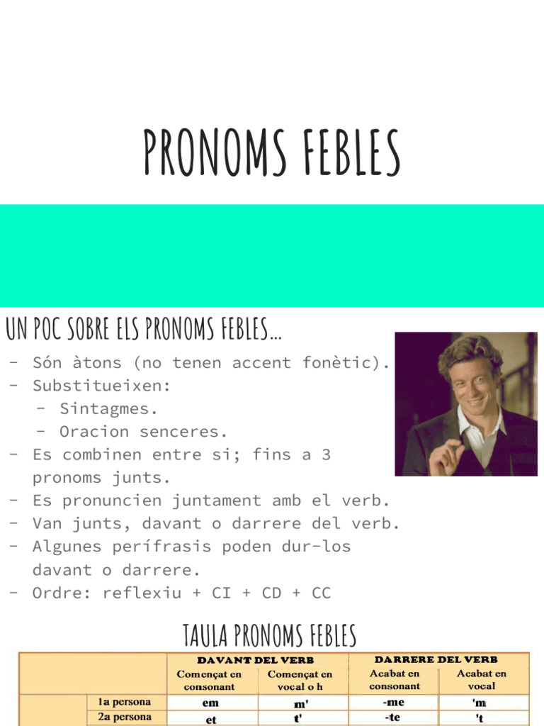 Pronoms Febles | PDF