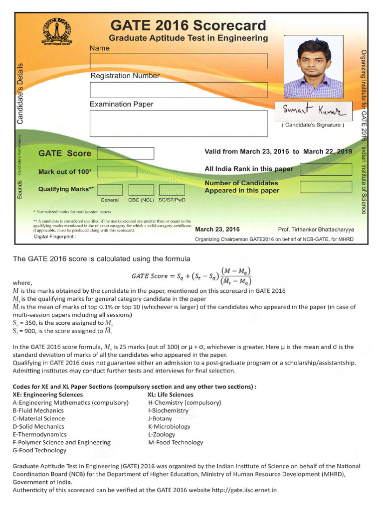 Gate 2016 Scorecard (1) - Compressed | PDF