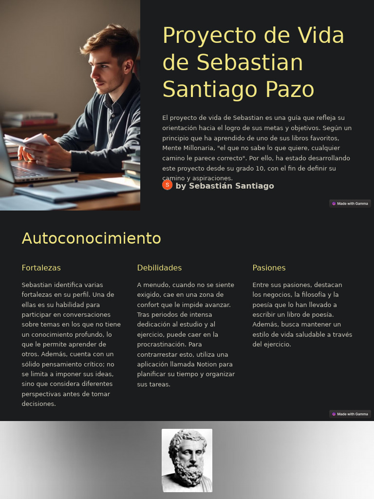 Proyecto de Vida de Sebastian Santiago Pazo | PDF | Iniciativa ...